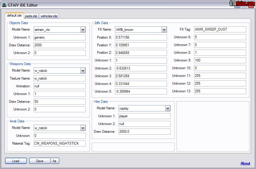 GTA IV iDE Editor v0.2b (GTA IV) - GTAvision.com - Grand Theft Auto ...